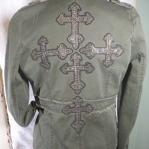 Miss Me | Jackets & Coats | Miss Me Women Olive Green Denin Jaket Size ...